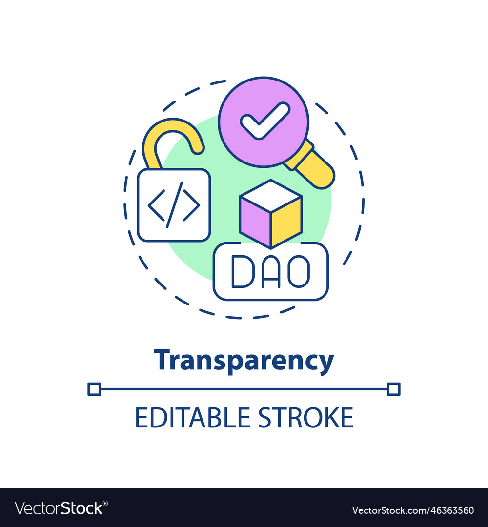Transparency concept icon Royalty Free Vector Image