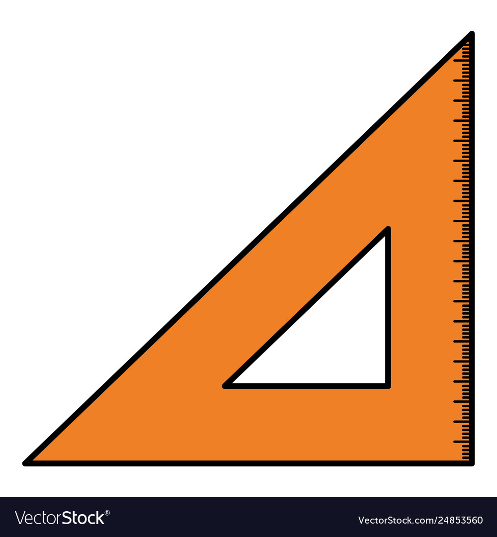 Triangular geometric rule school Royalty Free Vector Image