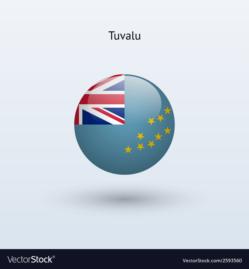 Tuvalu round flag Royalty Free Vector Image - VectorStock