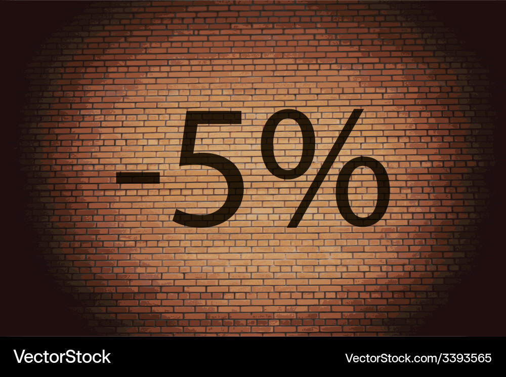 5 percent discount icon symbol flat modern web Vector Image