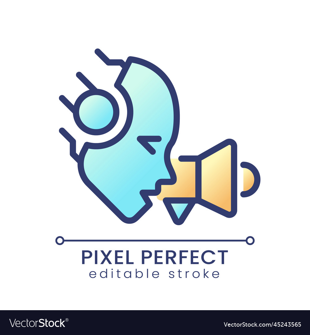 Ai promotes pixel perfect color gradient icon Vector Image Ai promotes pixel perfect color gradient icon Vector Image