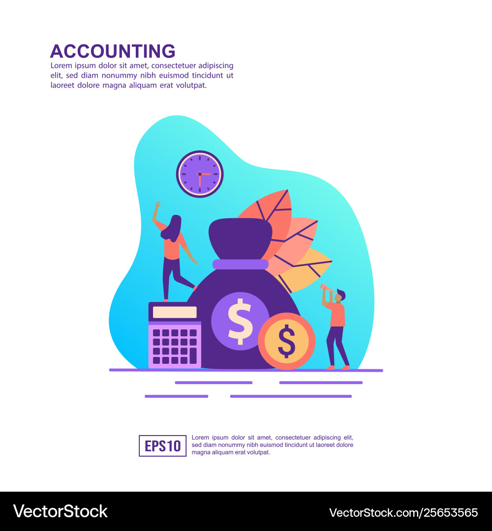 Concept accounting modern conceptual Royalty Free Vector
