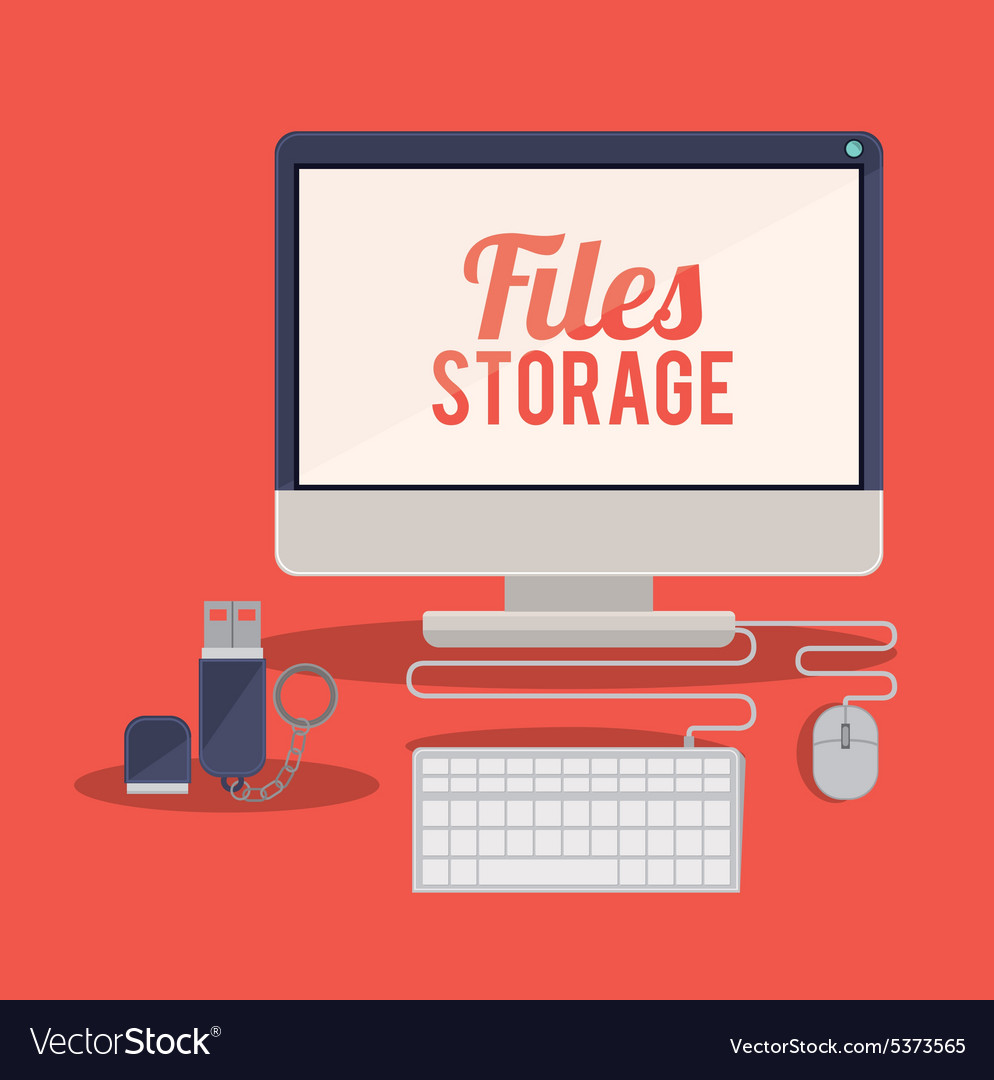 Files storage design Royalty Free Vector Image