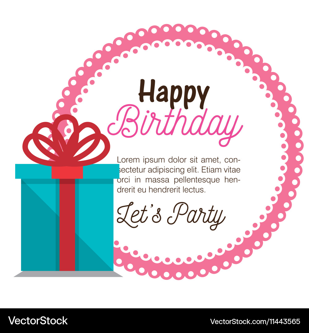 Happy birthday celebration card Royalty Free Vector Image