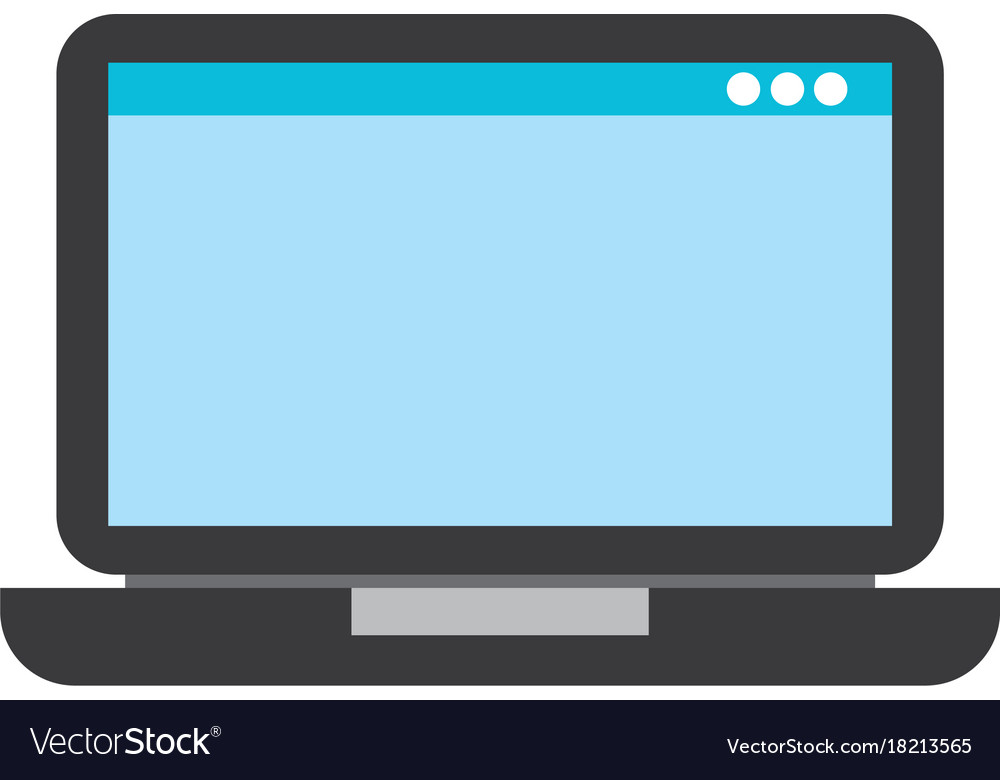 Laptop technology device digital electronic Vector Image