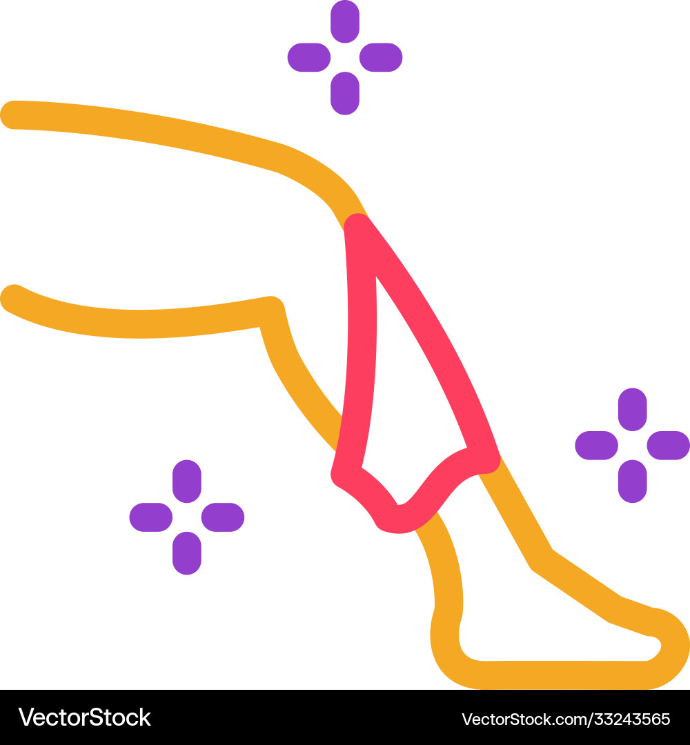 Leg smooth skin icon outline Royalty Free Vector Image