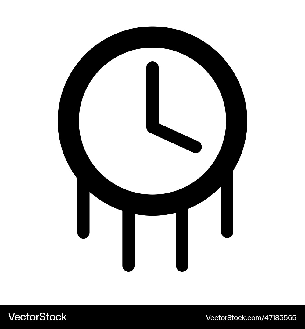 Negative time consumption icon Royalty Free Vector Image