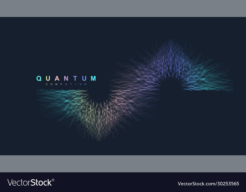 Quantum computer technology concept sphere Vector Image