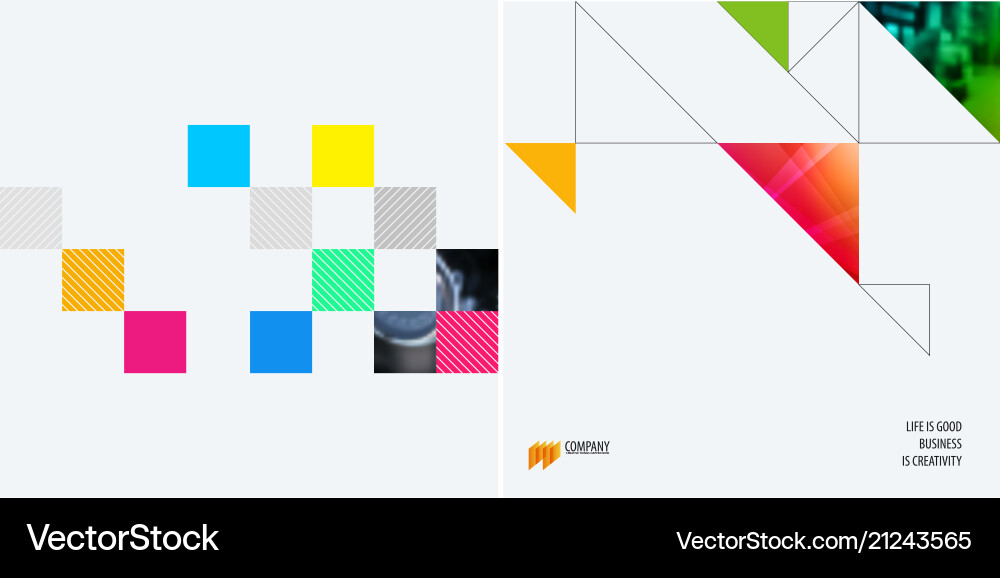 Set of modern design abstract templates creative Vector Image