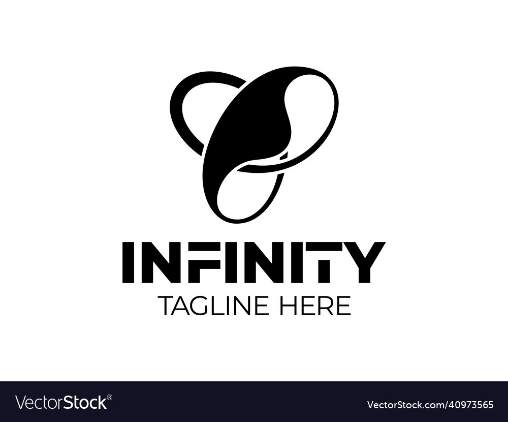 Trinity infinity logo triple knot loop logotype Vector Image