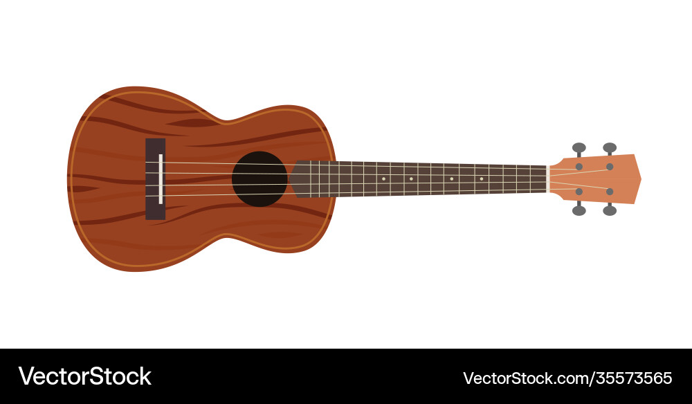 Ukulele isolated on white musical instrument Vector Image