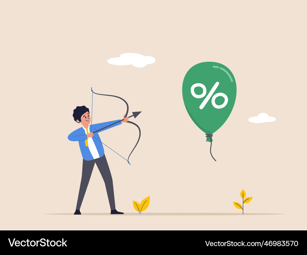 Beat inflation concept economic risk Royalty Free Vector