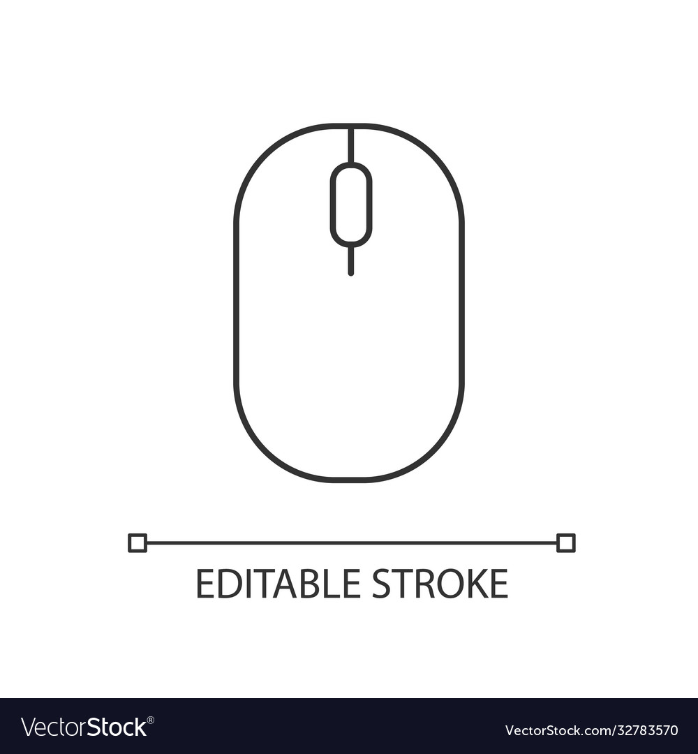 Computer mouse linear icon Royalty Free Vector Image