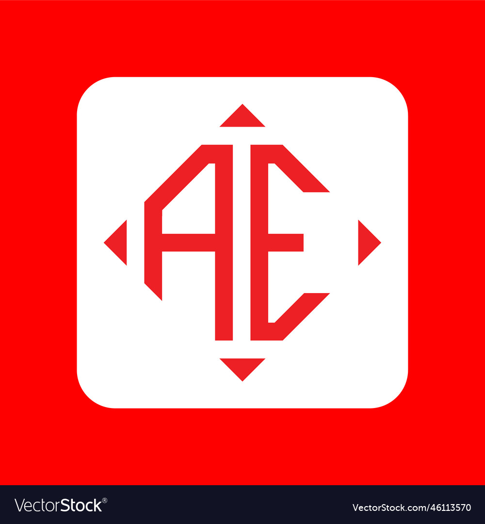 Creative simple initial monogram ae logo designs Vector Image