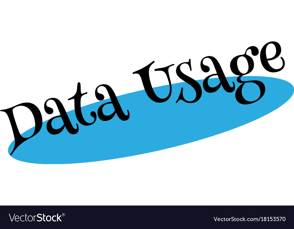 Data usage rubber stamp Royalty Free Vector Image