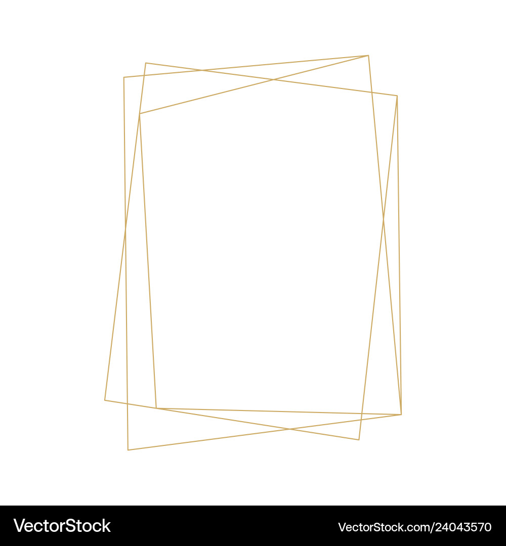 Geometric frame ornament decoration line outline Vector Image