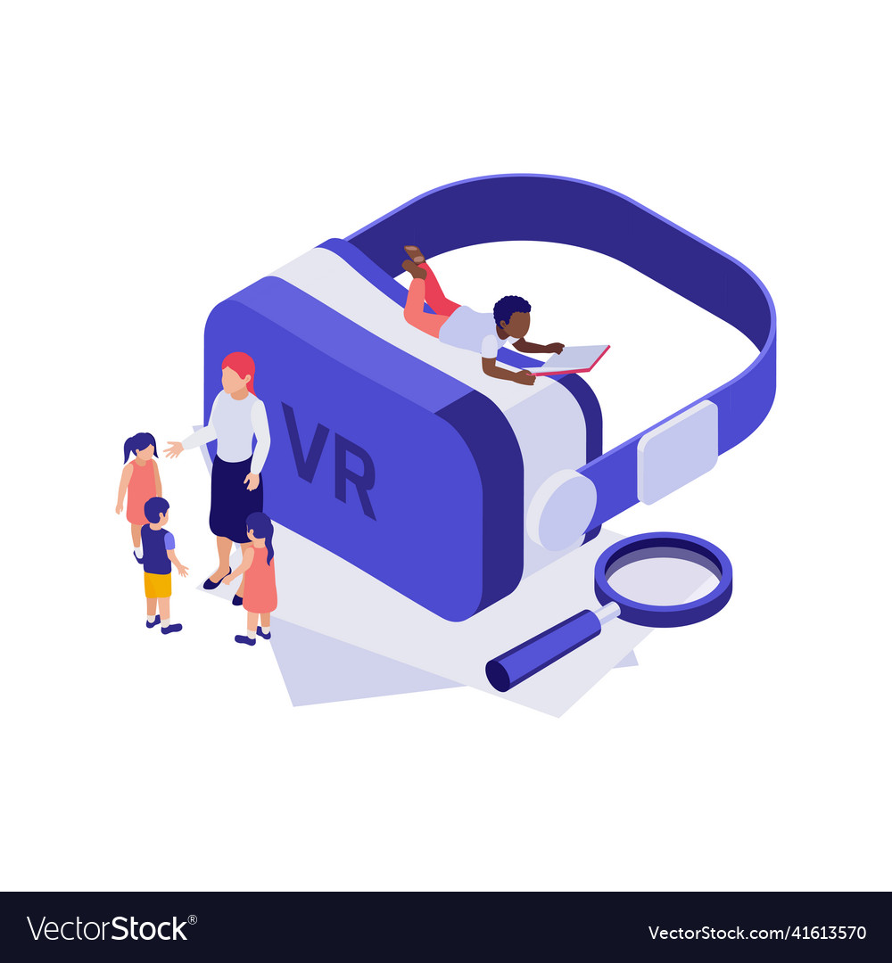 Isometric education concept Royalty Free Vector Image