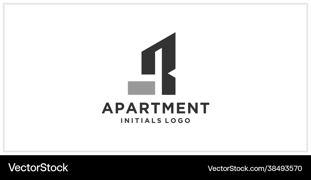 R building logo design inspiration Royalty Free Vector Image