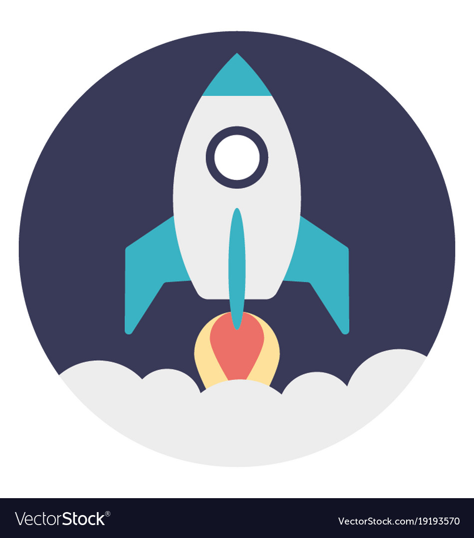 Rocket launch Royalty Free Vector Image - VectorStock