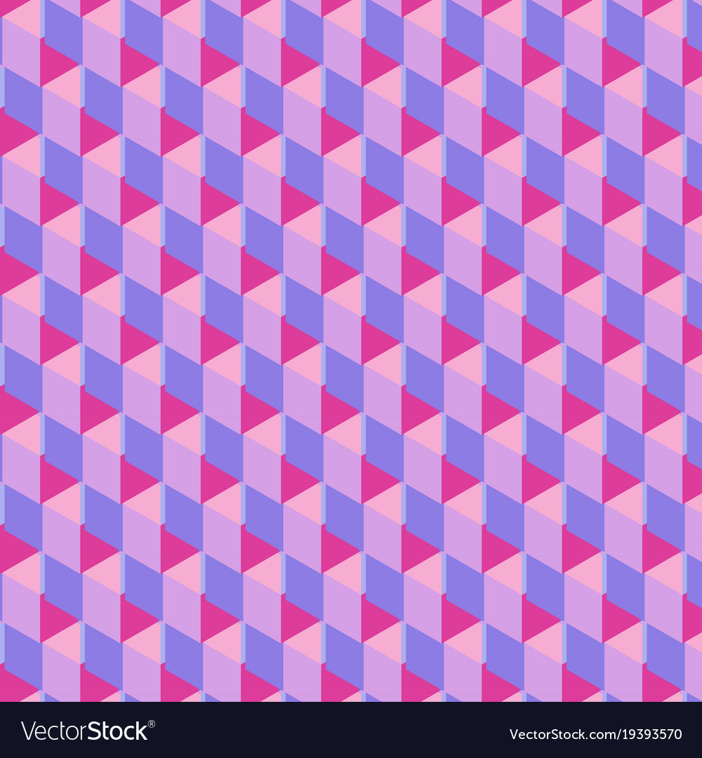 Seamless abstract cube pattern colorful design Vector Image