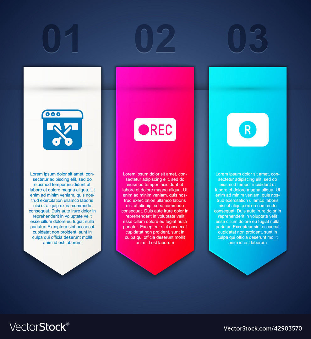 Set Video Recorder Or Editor Record Button Vector Image