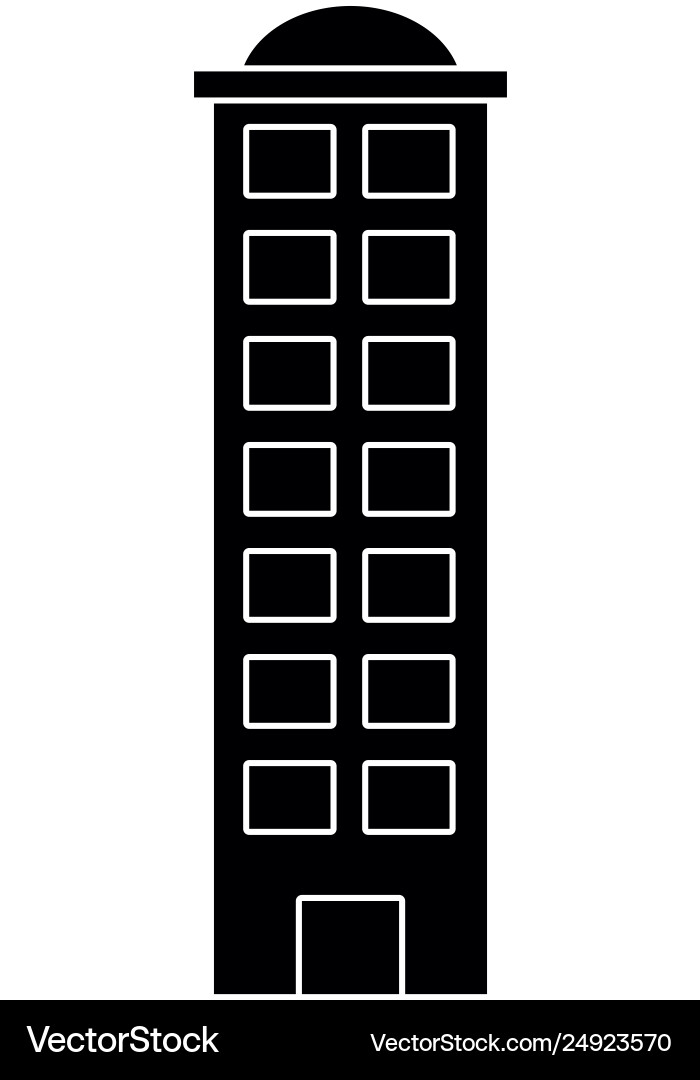 Urban building cartoon Royalty Free Vector Image