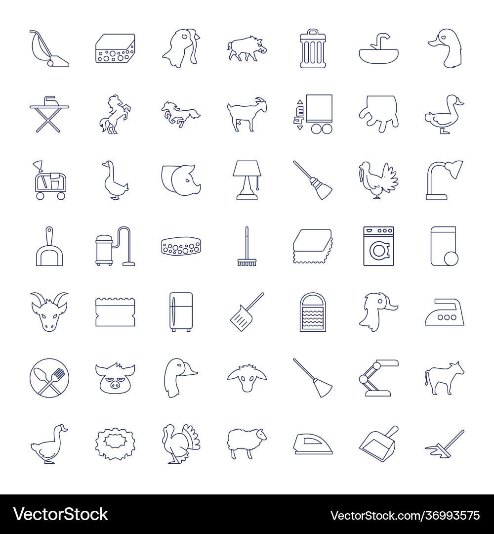 49 domestic icons Royalty Free Vector Image - VectorStock