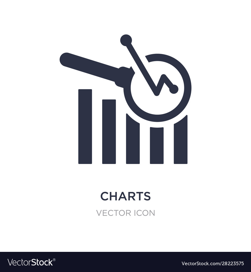 Charts icon on white background simple element Vector Image