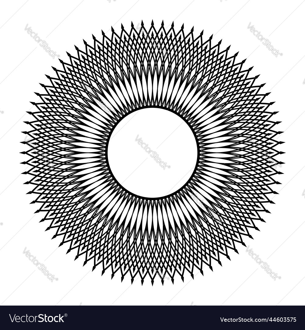 Circle radial pattern Royalty Free Vector Image