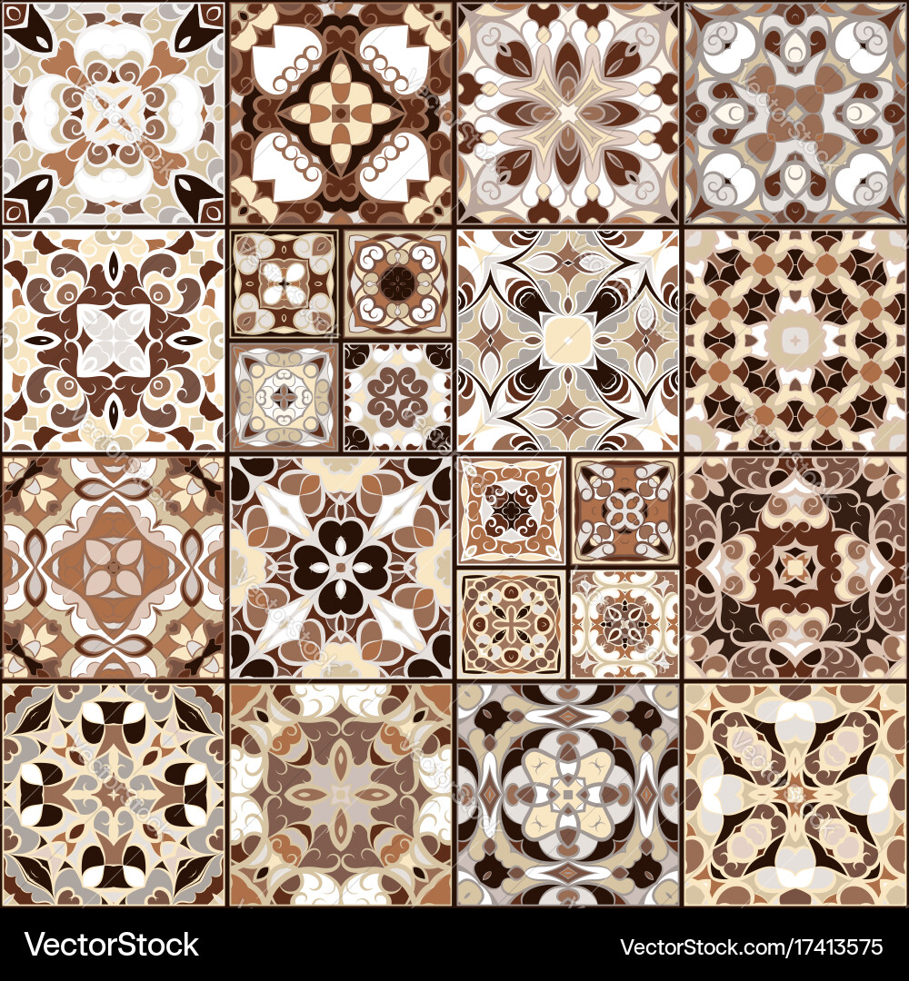 Collection of ceramic tiles Royalty Free Vector Image