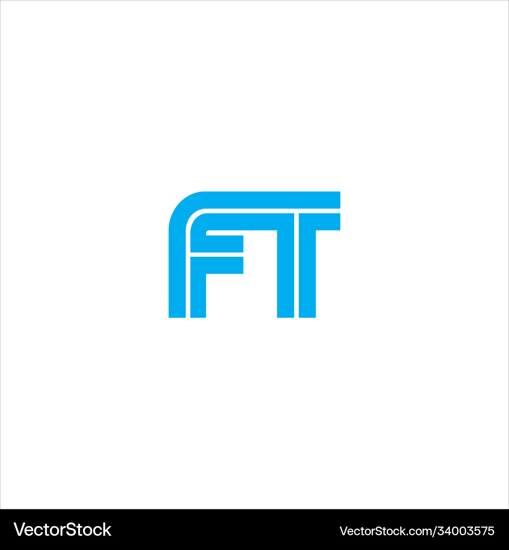 F t letter logo vintage design Royalty Free Vector Image