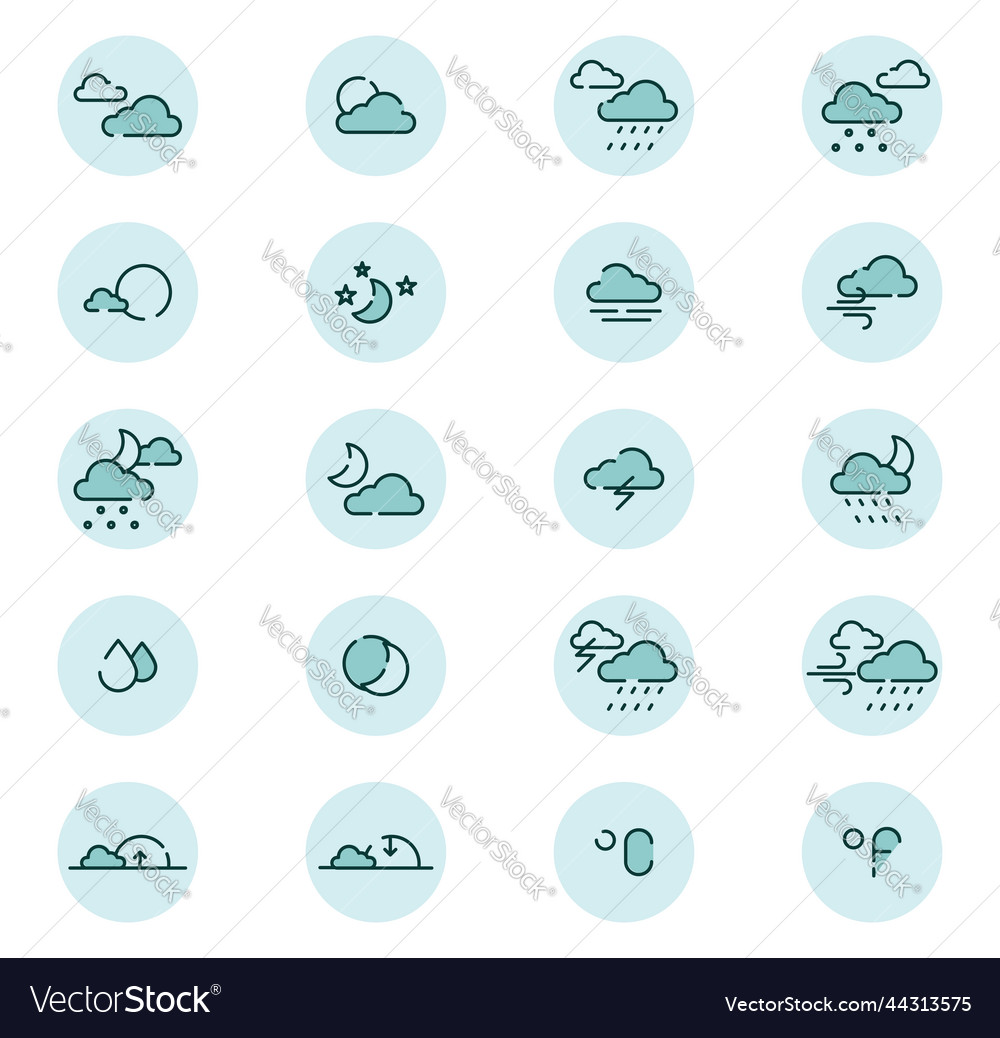 Forecast icon pack on a white background Vector Image