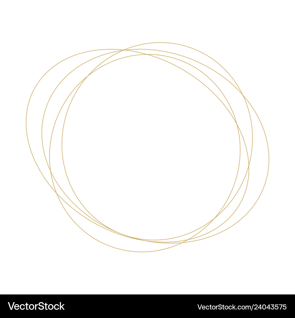 Geometric oval frame ornament decoration line Vector Image