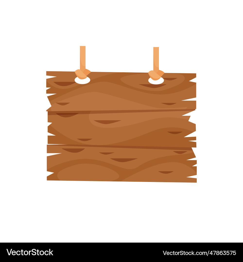 Hanging wooden sign Royalty Free Vector Image - VectorStock