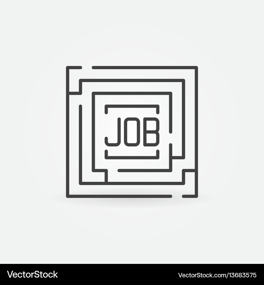 Job maze icon Royalty Free Vector Image - VectorStock