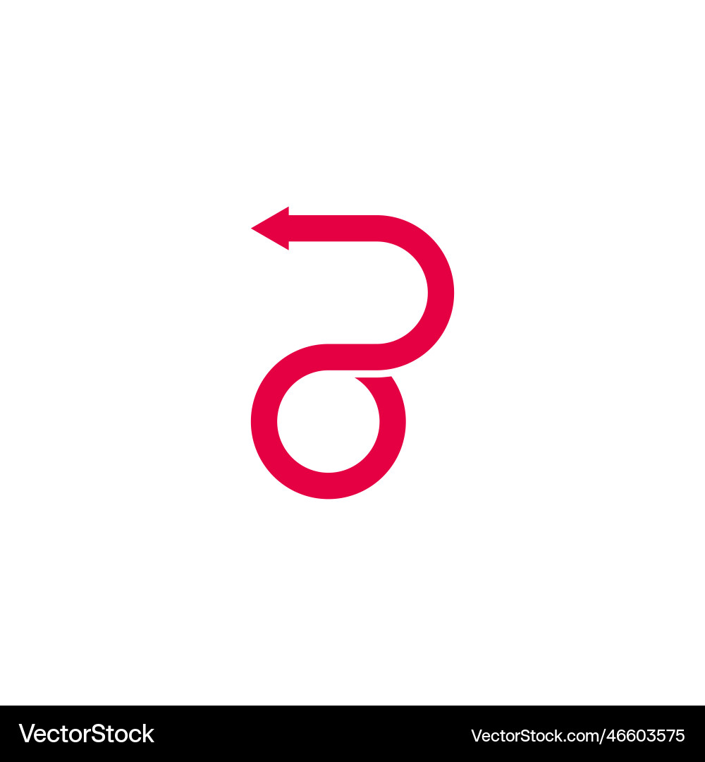 Letter r abstract rotate red arrow motion logo Vector Image