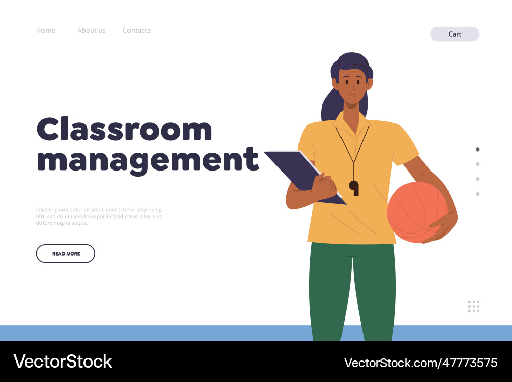 Online service providing classroom management Vector Image