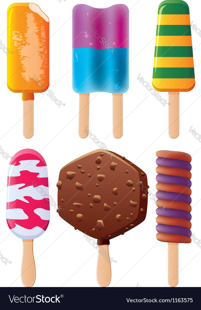 Popsicles Royalty Free Vector Image - VectorStock