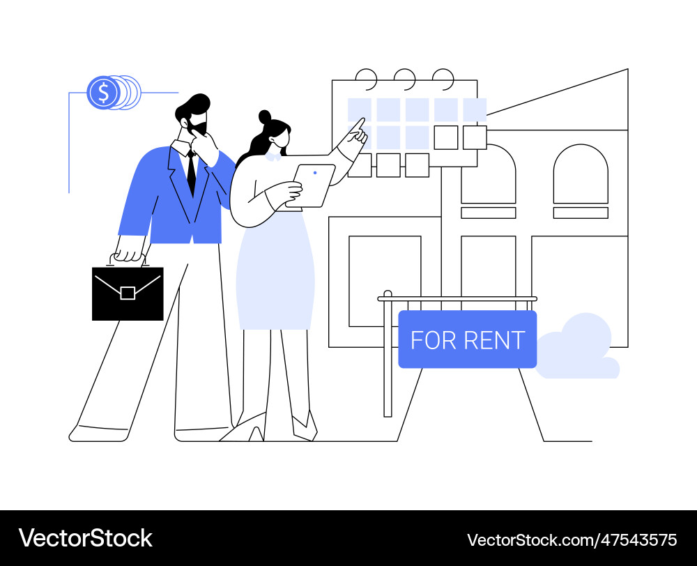 Renting a retail property abstract concept Vector Image