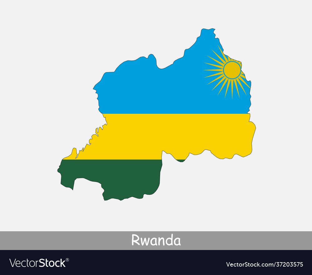 Rwanda map flag Royalty Free Vector Image - VectorStock