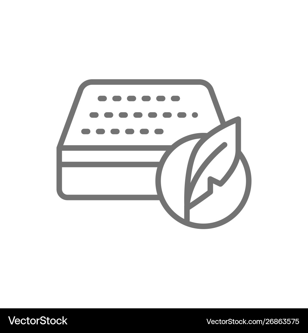 Soft orthopedic mattress line icon isolated Vector Image