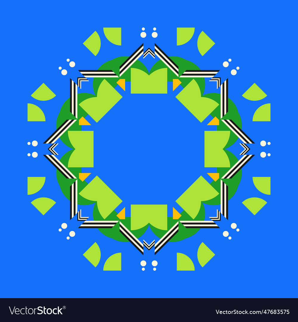 Symmetrical composition of geometric shapes Vector Image