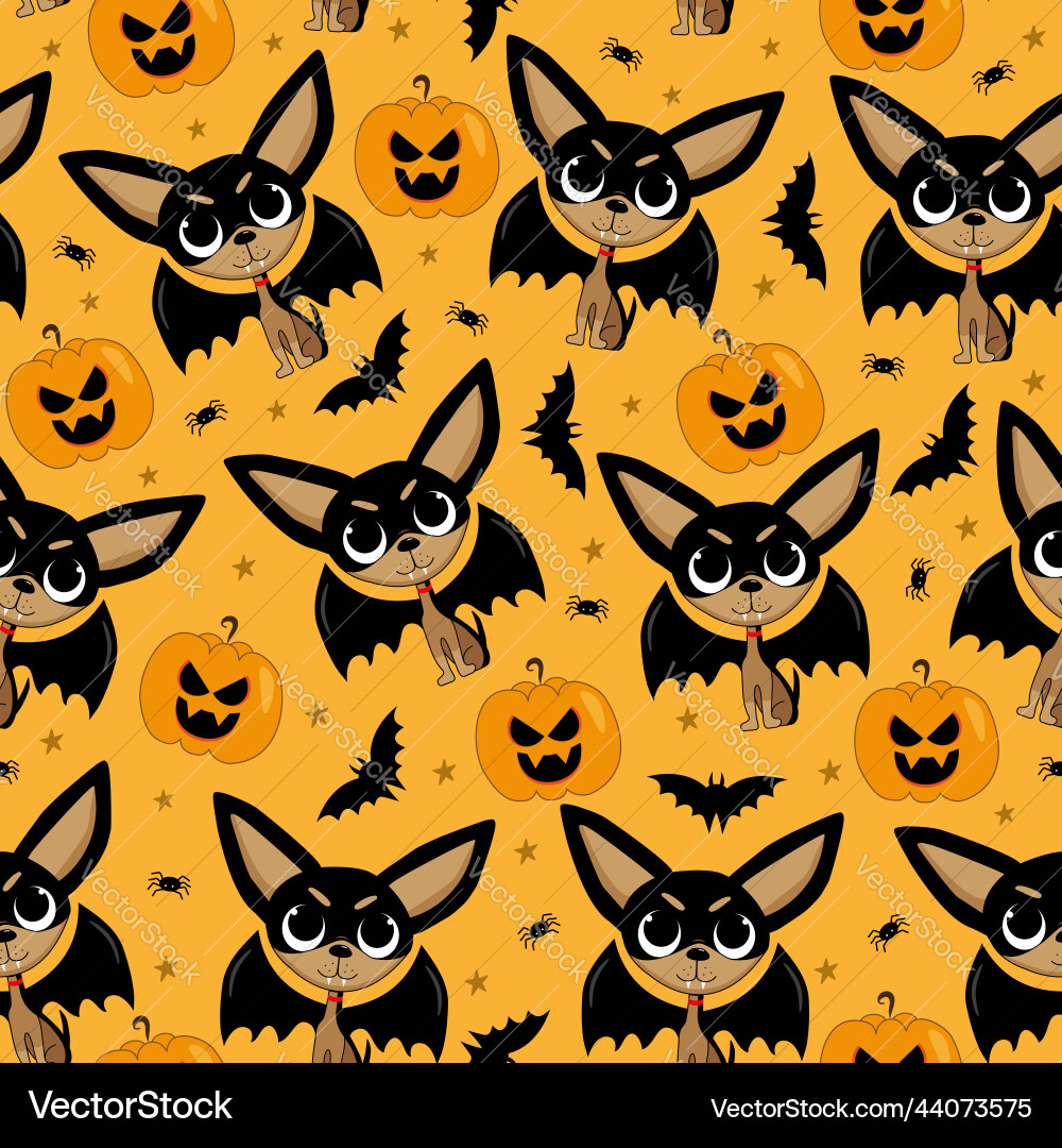 Vampire dog bat seamless pattern Royalty Free Vector Image