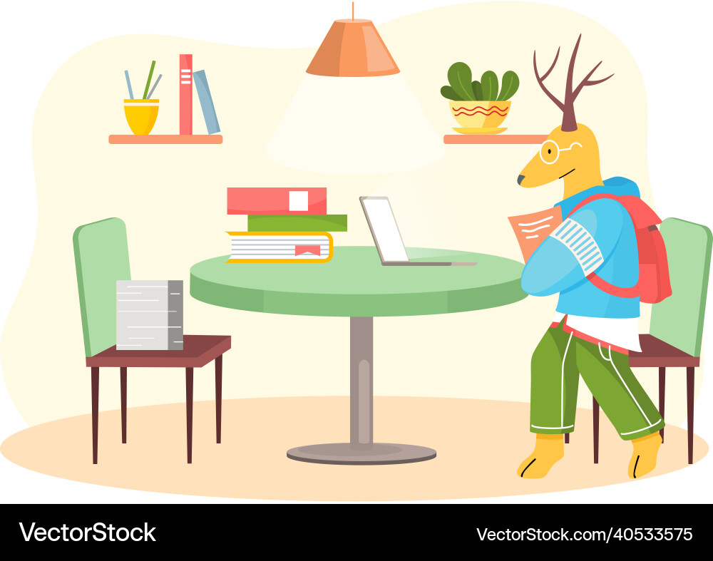 Working animals cute cartoon character works Vector Image