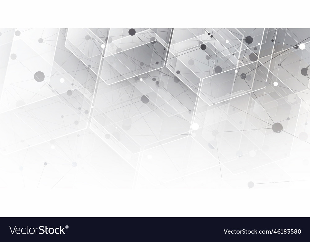Abstract technology particle virtual molecule Vector Image