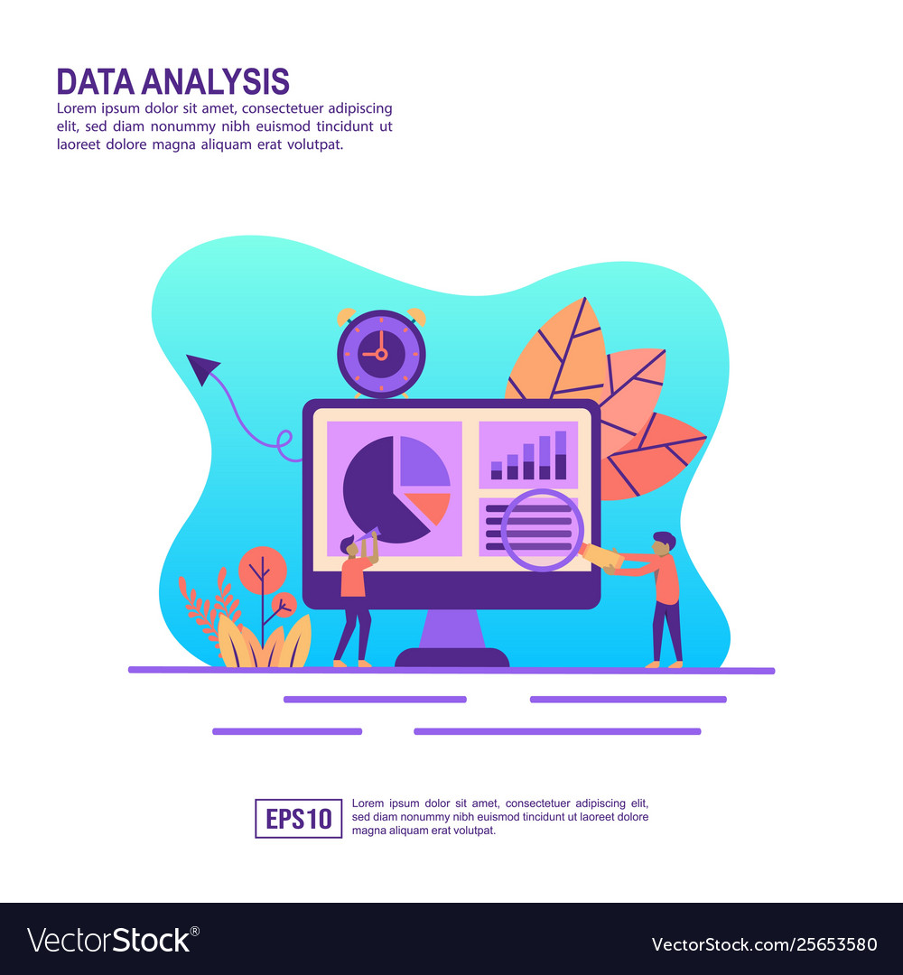 Concept data analysis modern conceptual Royalty Free Vector