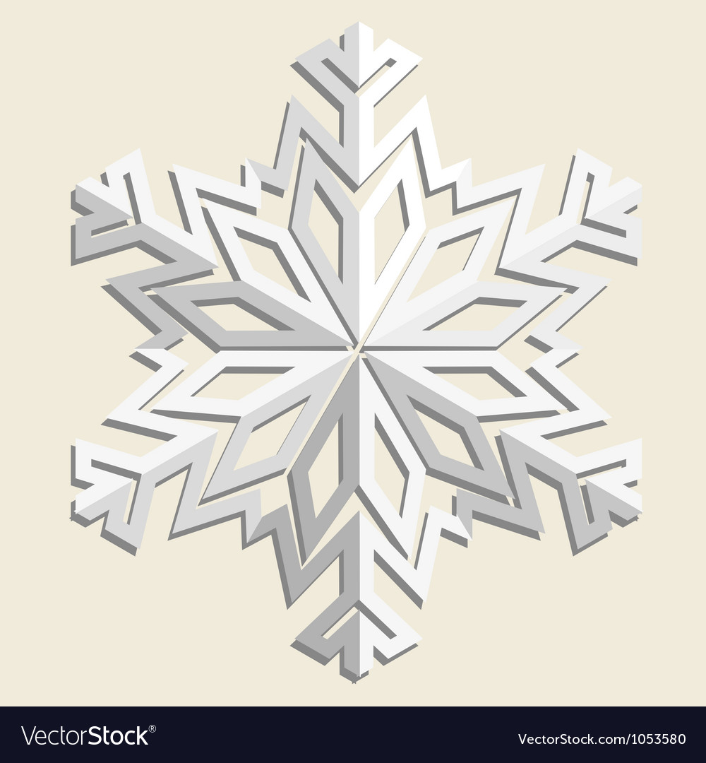 Decorative abstract snowflake Royalty Free Vector Image