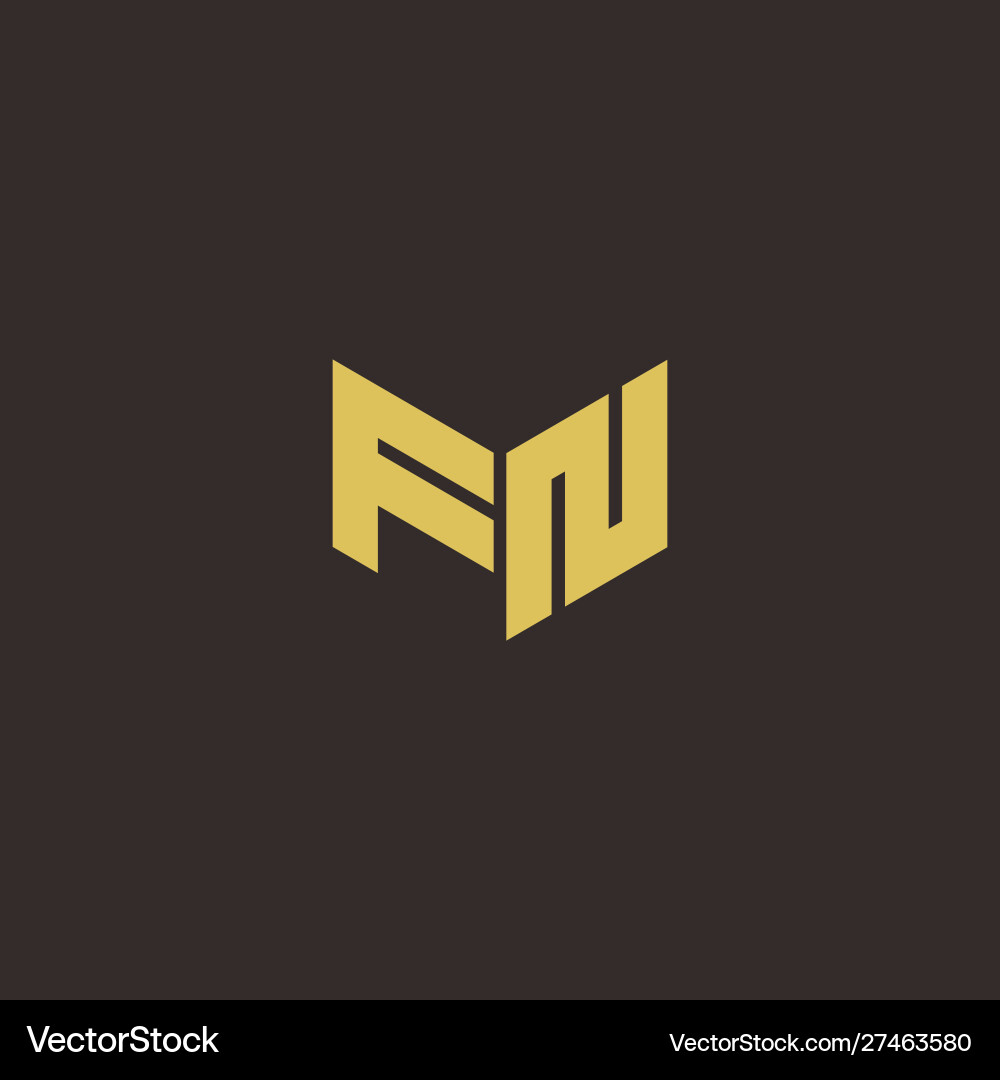Fn logo letter initial designs template Royalty Free Vector