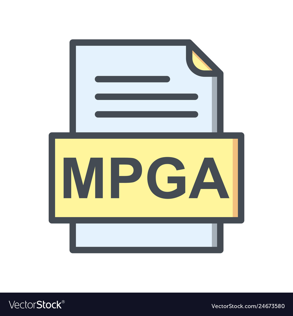 Mpga file document icon Royalty Free Vector Image