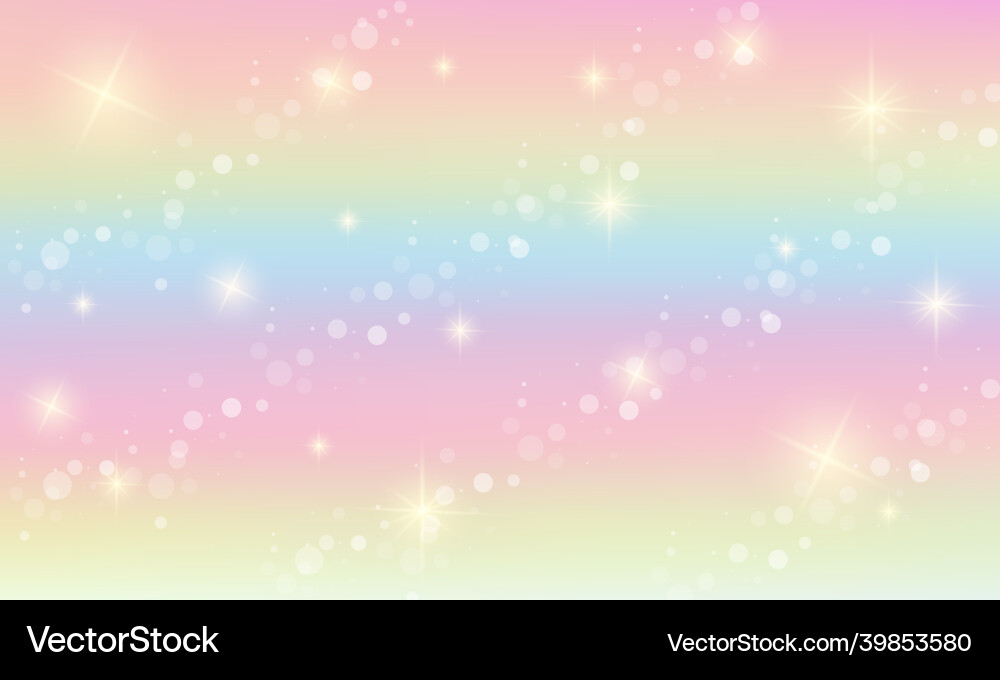 Rainbow fantasy background holographic Royalty Free Vector